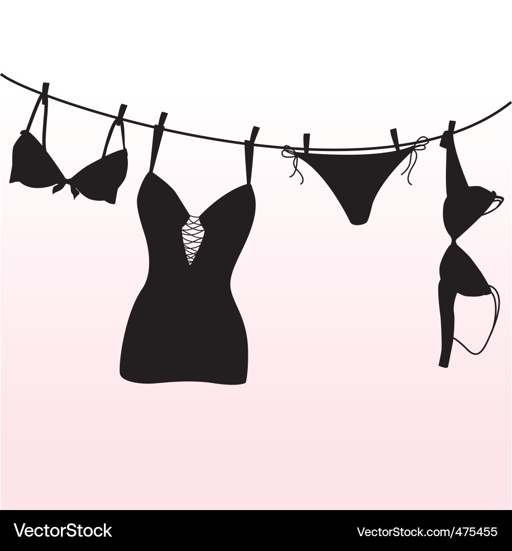 Hanging Lingerie Vector Images Over 280