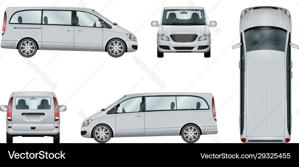 Minivan template Royalty Free Vector Image - VectorStock