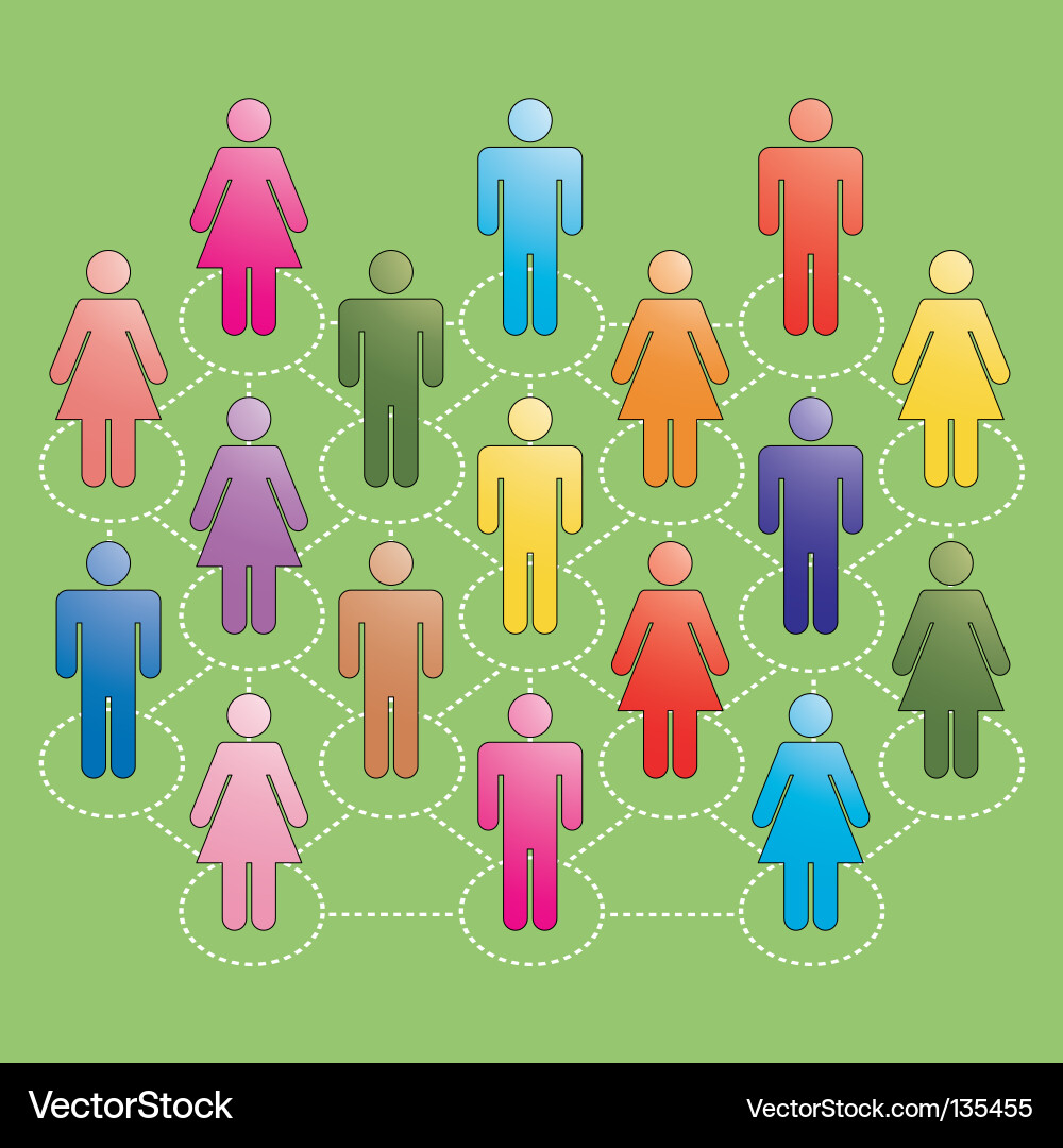 People networking Royalty Free Vector Image - VectorStock