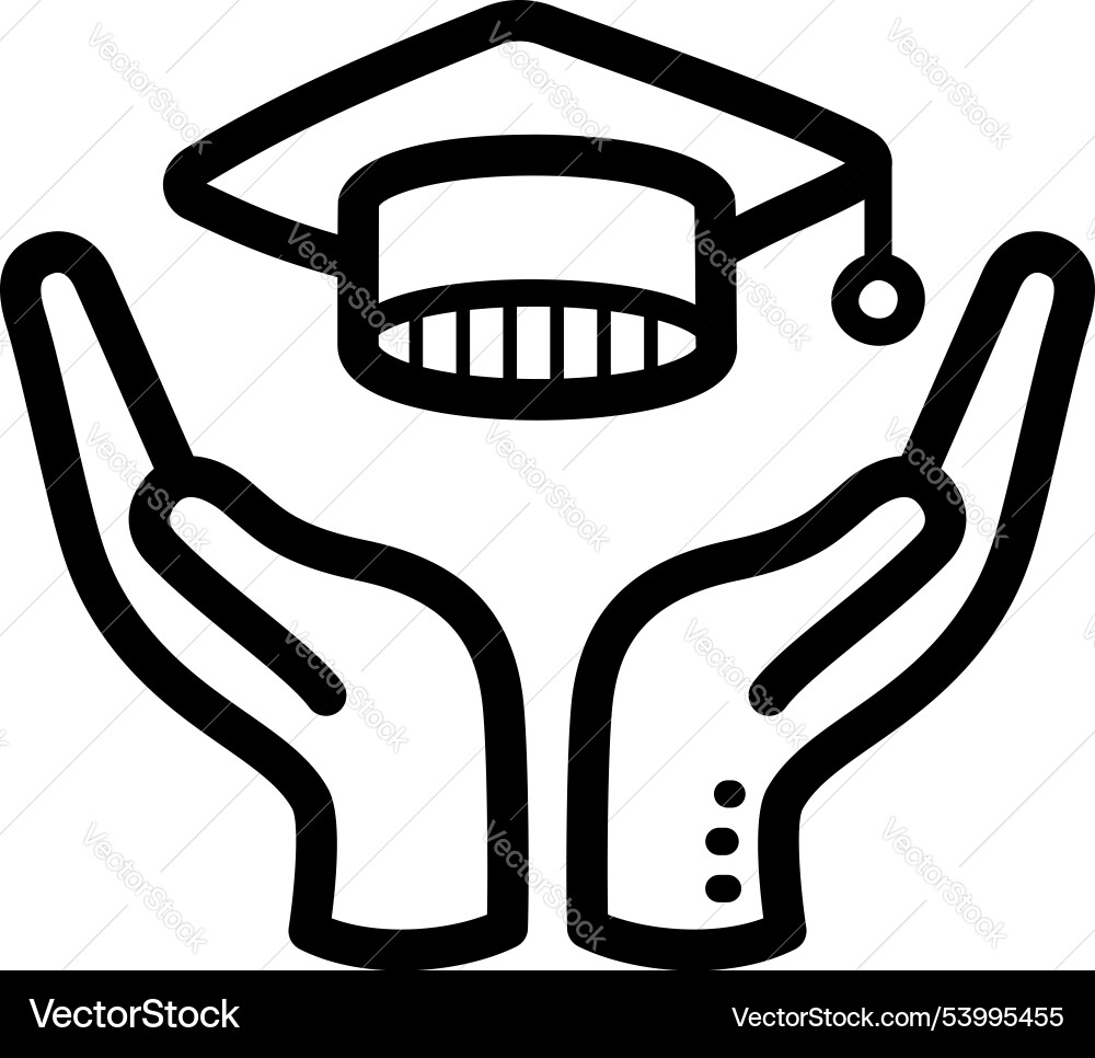 Scholarship - education icons Royalty Free Vector Image