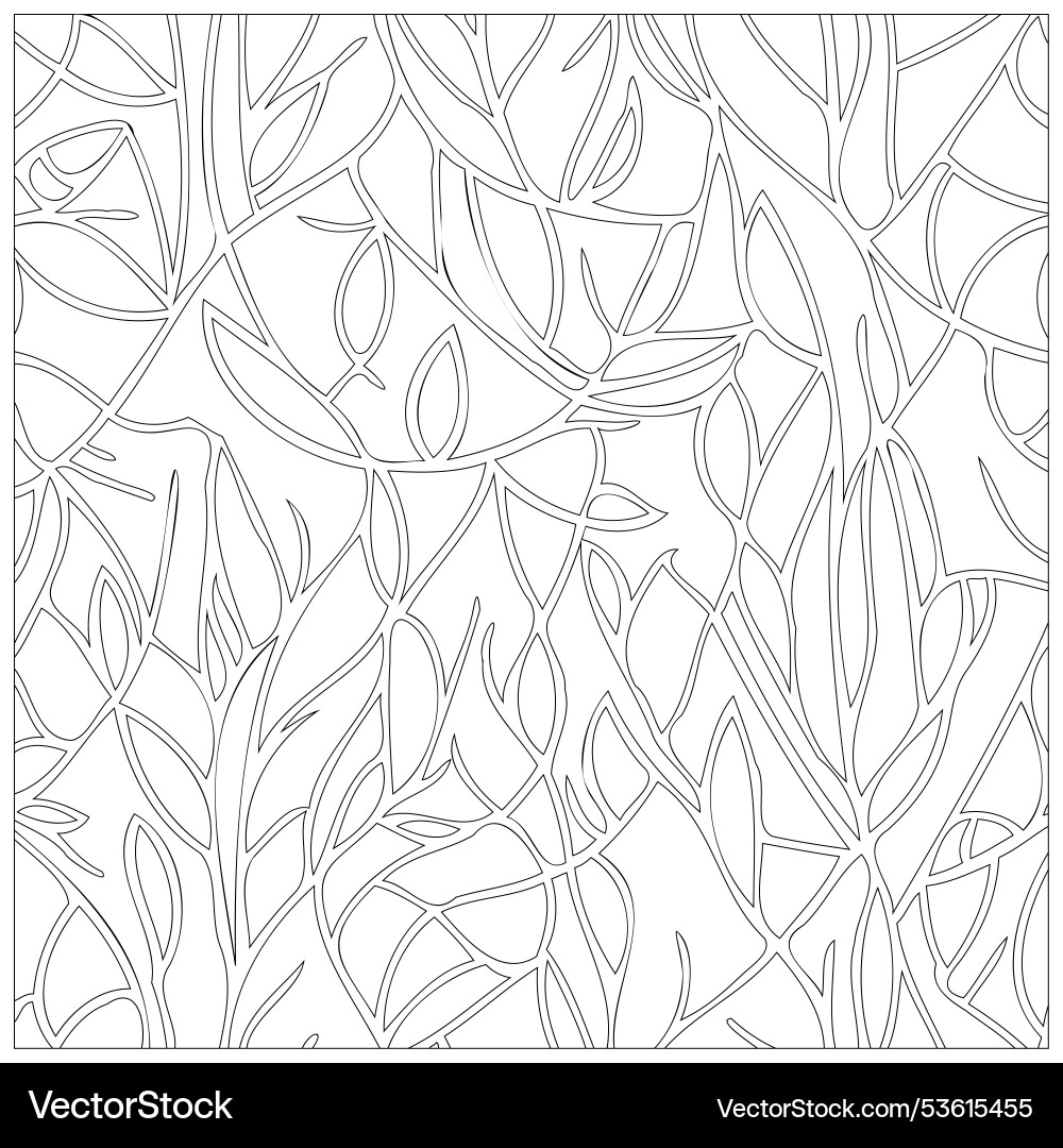 Tumpal flower pattern outline sketch Royalty Free Vector