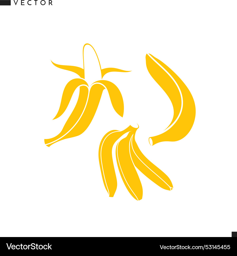 Yellow banana icon Royalty Free Vector Image - VectorStock