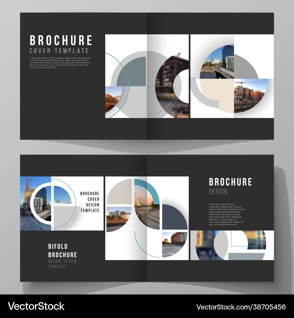 Layout two covers templates for square Royalty Free Vector