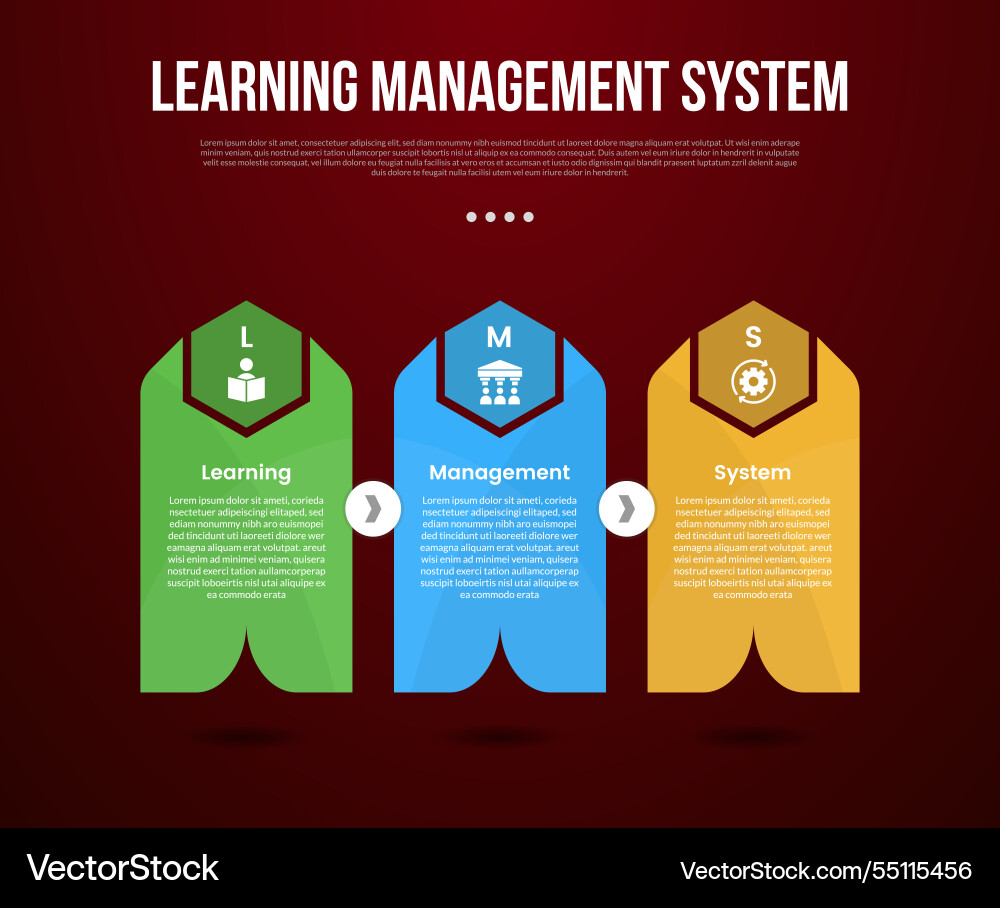 Lms learning management system infographic Vector Image