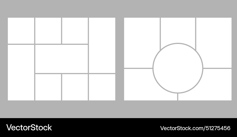 Minimalistic geometric photo frame layout Vector Image