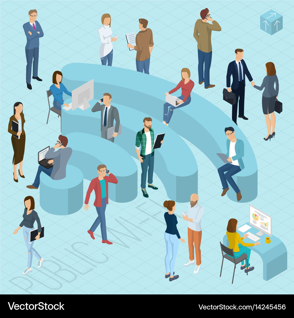 Public Wi-Fi Network Royalty Free Vector Image
