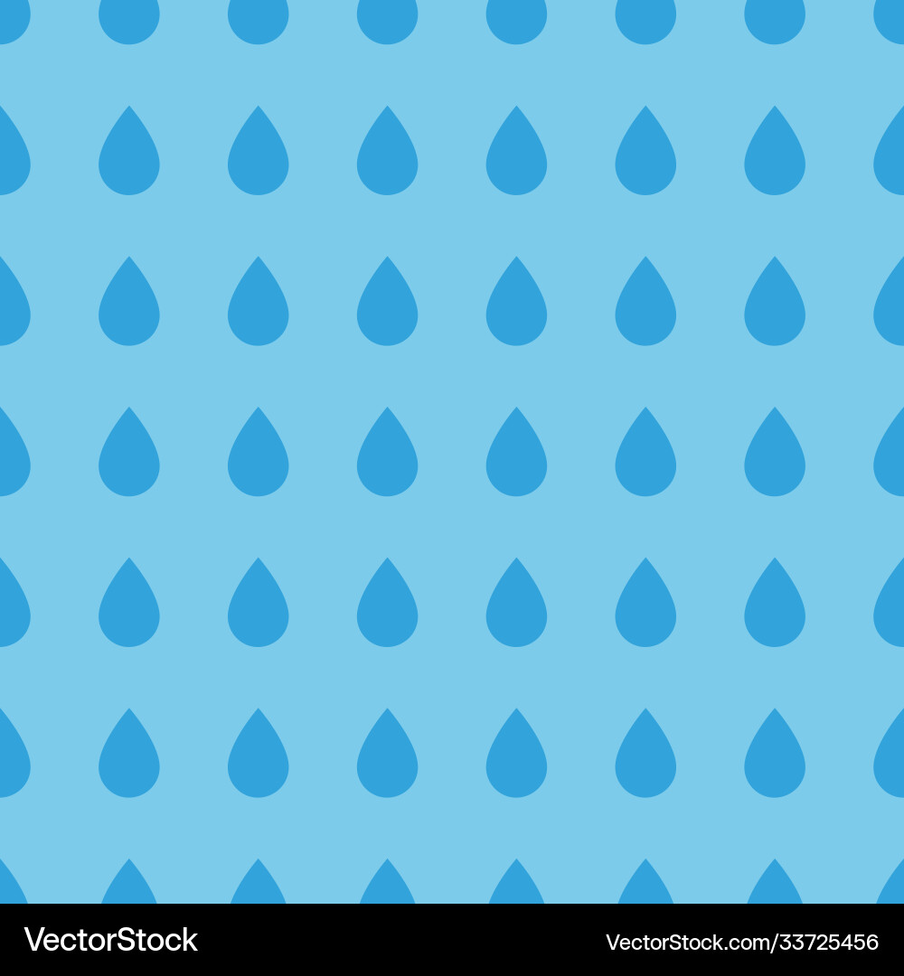 Seamless water drop pattern background Royalty Free Vector