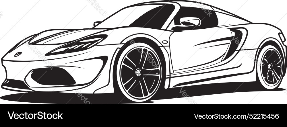 Sleek evolution concept sports car iconic Vector Image