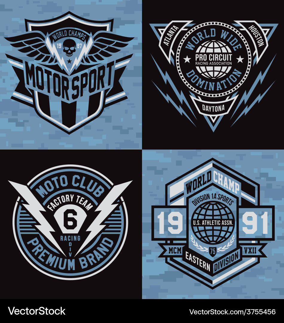 Sports emblem graphics Royalty Free Vector Image