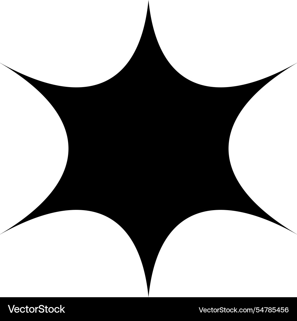 Starburst doodle shiny flash element Royalty Free Vector