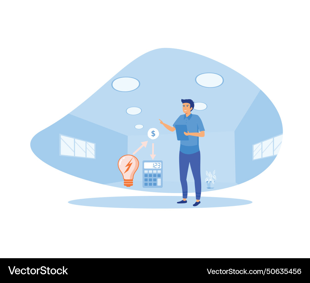 Sustainability of energy consumption Royalty Free Vector