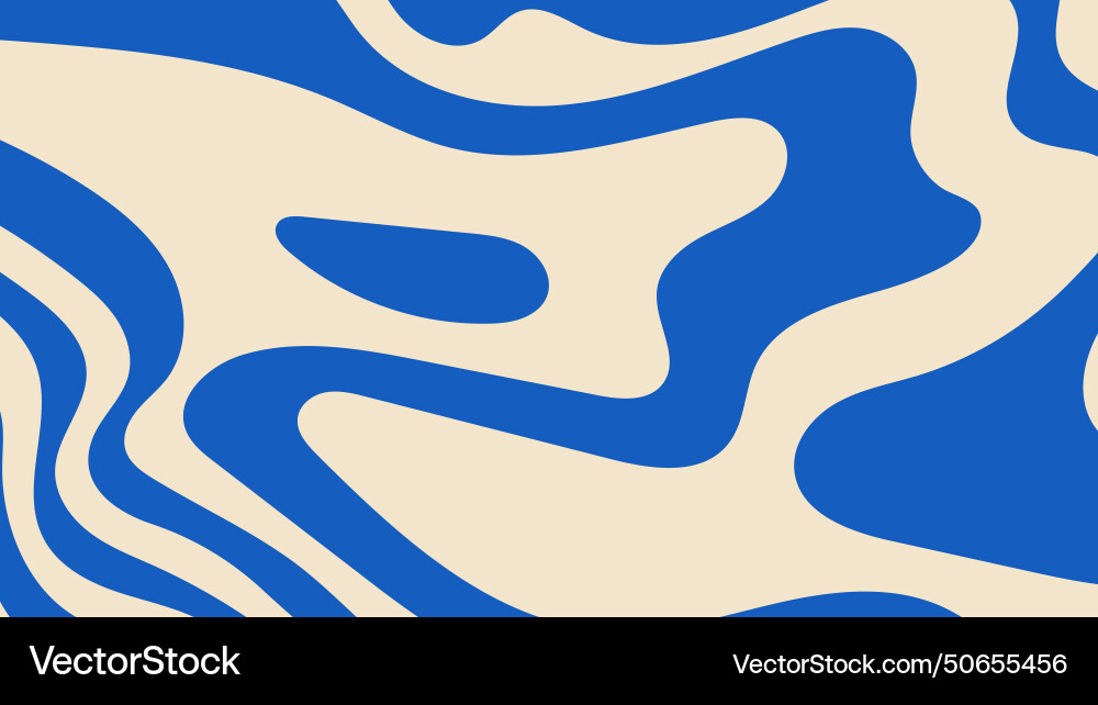 Wavy blue and white abstract pattern psychedelic Vector Image