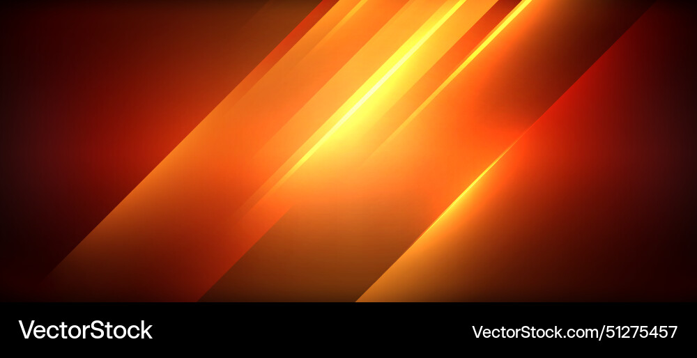 A dark background with orange and yellow lines Vector Image