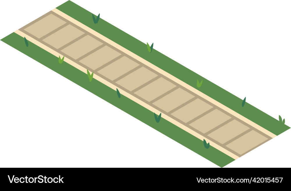 City park lane composition Royalty Free Vector Image