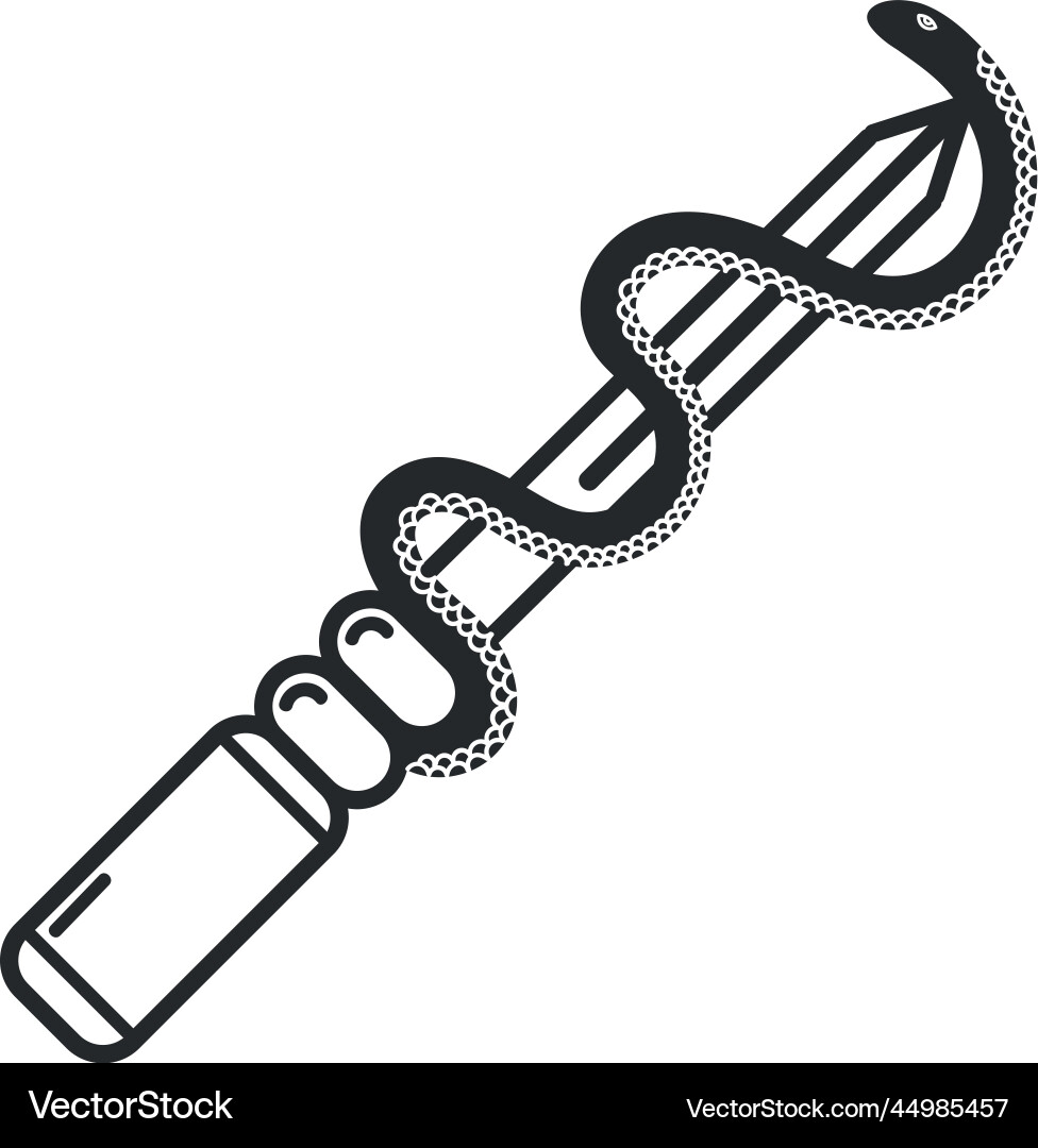 Dagger and snake tattoo Royalty Free Vector Image
