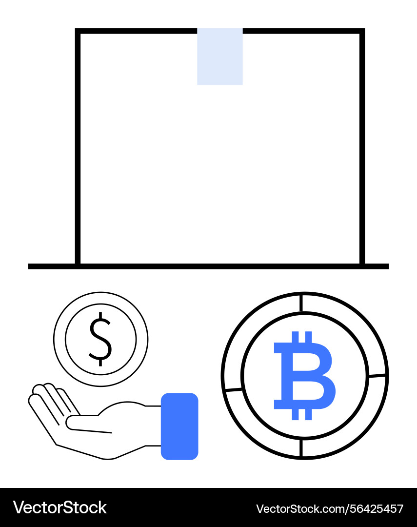 Digital transfer representation with dollar coin Vector Image