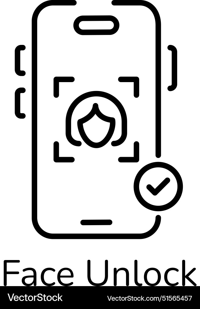 Face unlock Royalty Free Vector Image - VectorStock