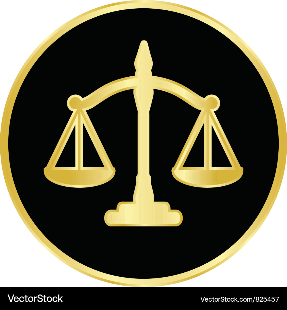 Justice scales Royalty Free Vector Image - VectorStock