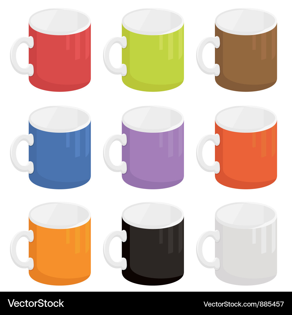 Mugs Royalty Free Vector Image - VectorStock