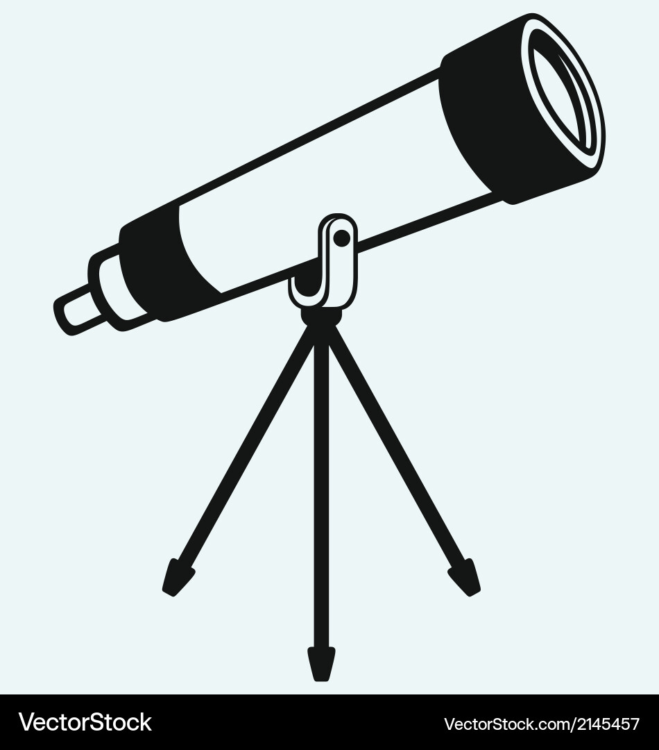 Telescope in tripod Royalty Free Vector Image - VectorStock