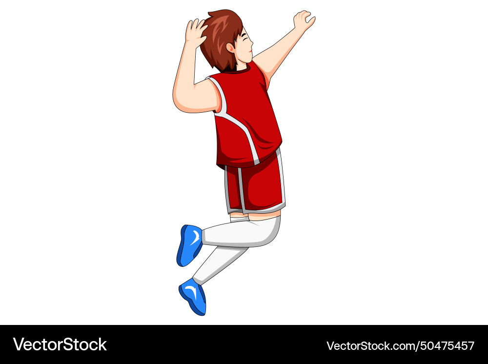 Volleyball character design Royalty Free Vector Image