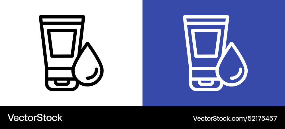 Water-based lubricant logo sign set outline Vector Image