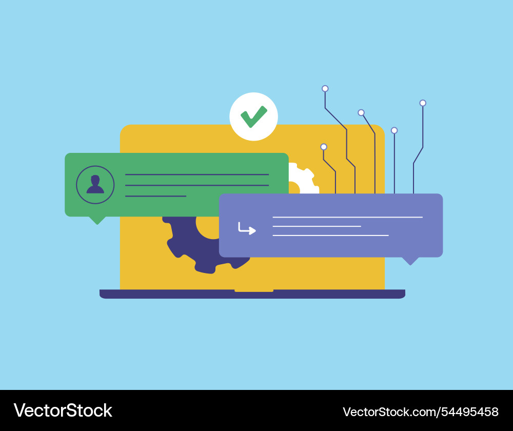 Ai-powered chatbots for business customer support Vector Image