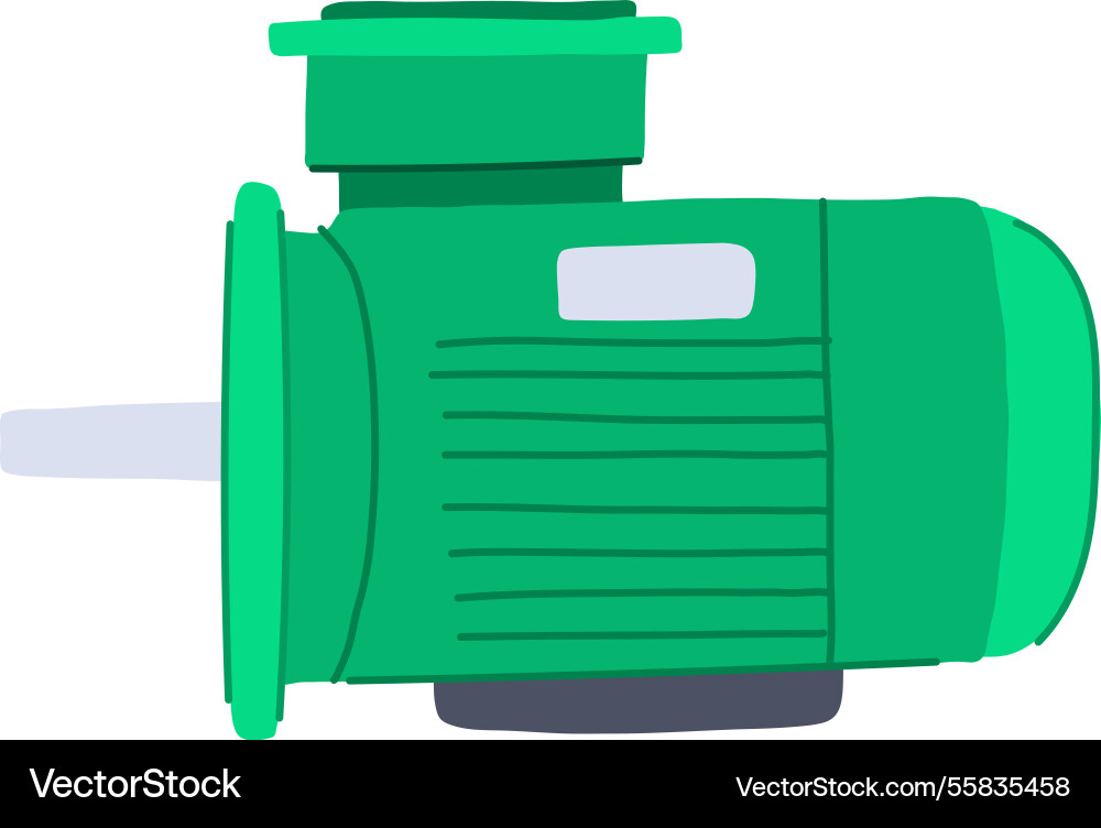 Dc electric motor cartoon Royalty Free Vector Image