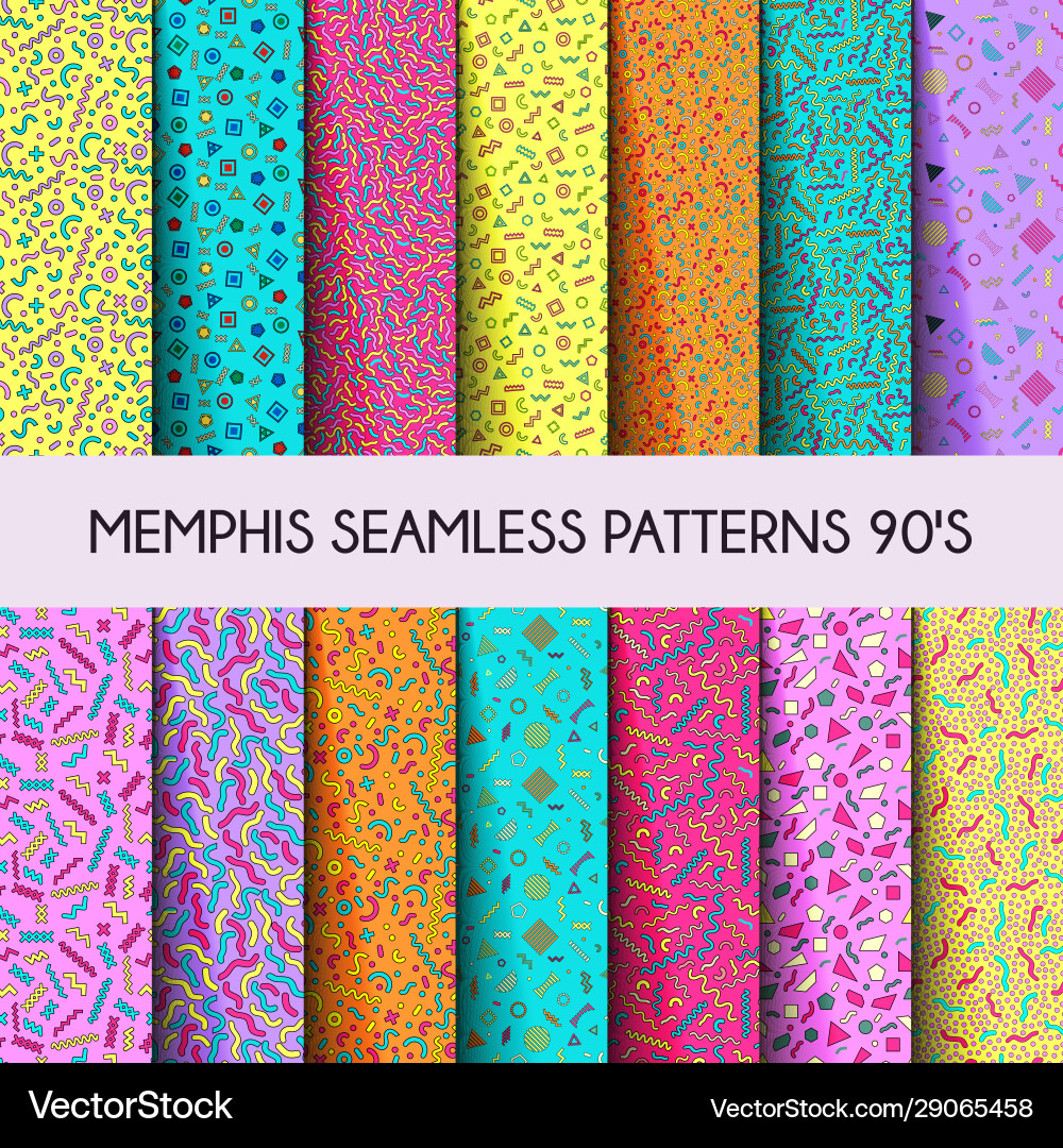 Memphis Style Pattern - 80s & 90s Royalty Free Vector
