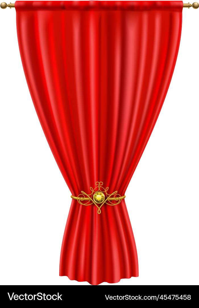 Realistic luxury curtain Royalty Free Vector Image