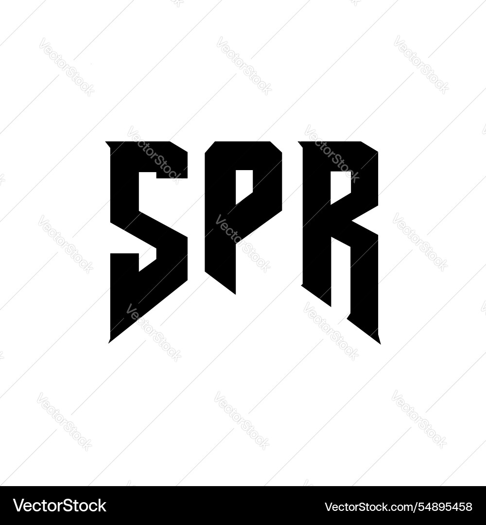 Spr letter logo design for technology company Vector Image