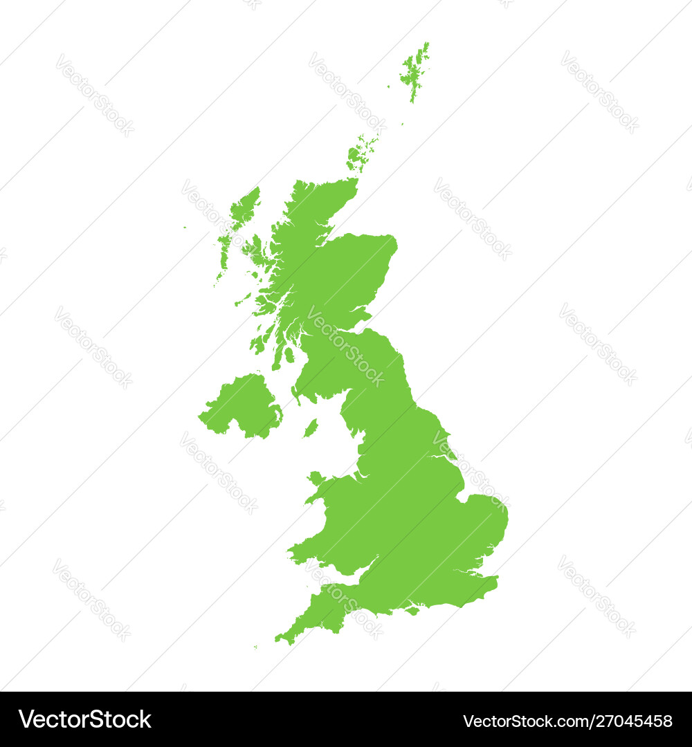 United kingdom map Royalty Free Vector Image - VectorStock