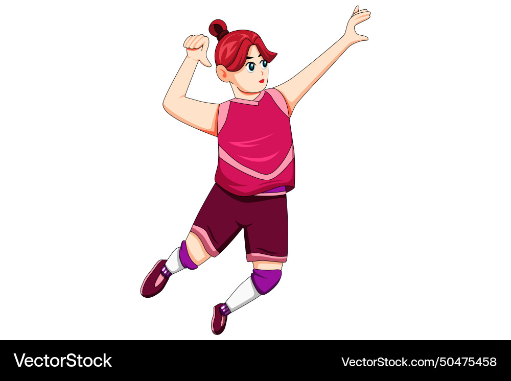 Volleyball character design Royalty Free Vector Image