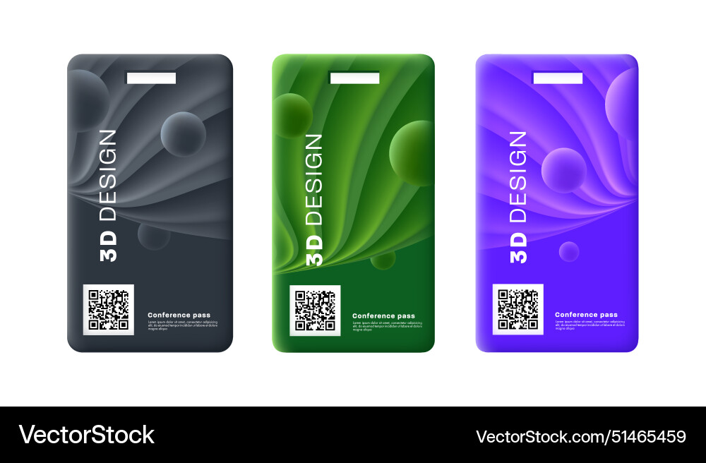 Abstract green smooth wavy id card design Vector Image Abstract green smooth wavy id card design Vector Image