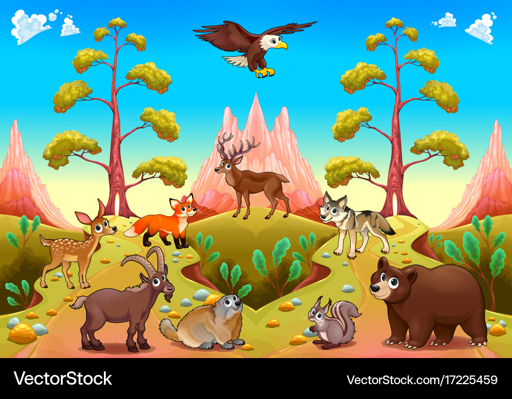 Mountain Animal Vector Images (over 35,000)