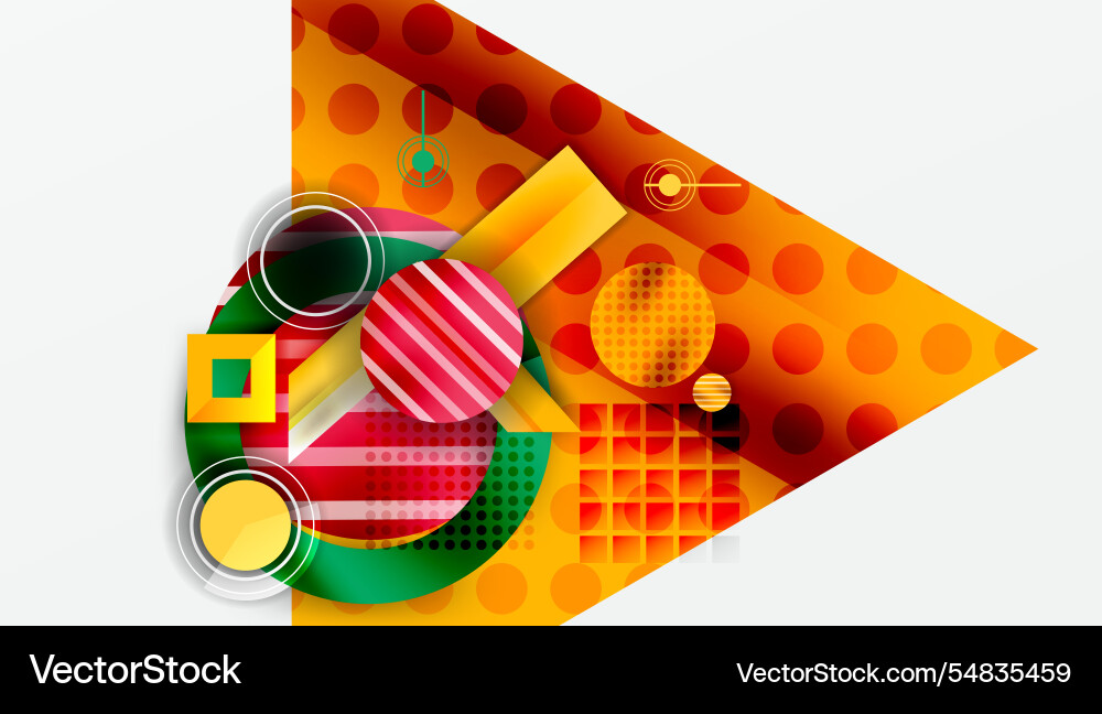 Dynamic complex geometric abstract background Vector Image