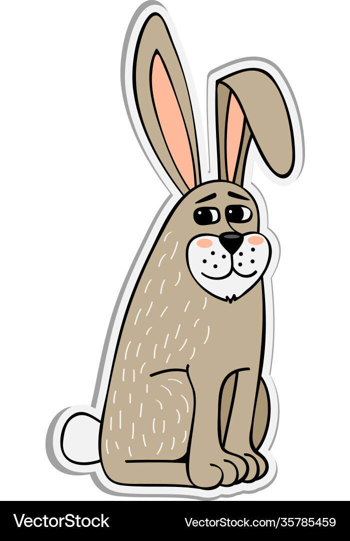 Hare cartoon Royalty Free Vector Image - VectorStock