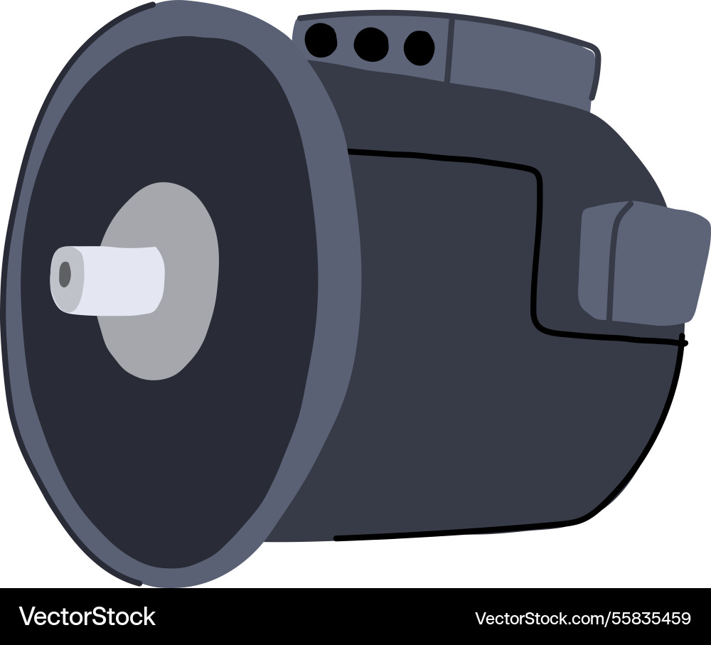 Magnetic electric motor cartoon Royalty Free Vector Image