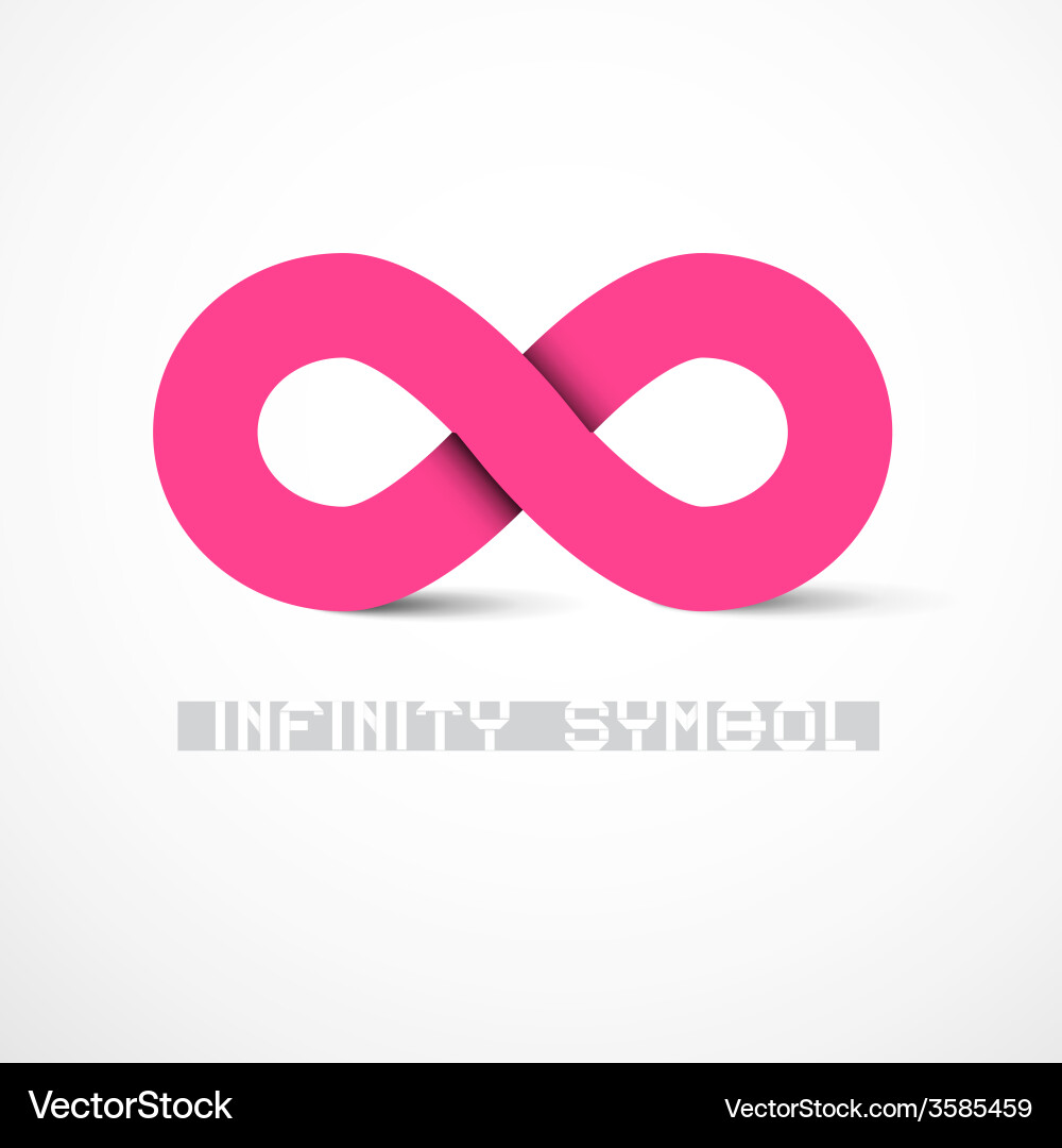 Pink infinity symbol Royalty Free Vector Image