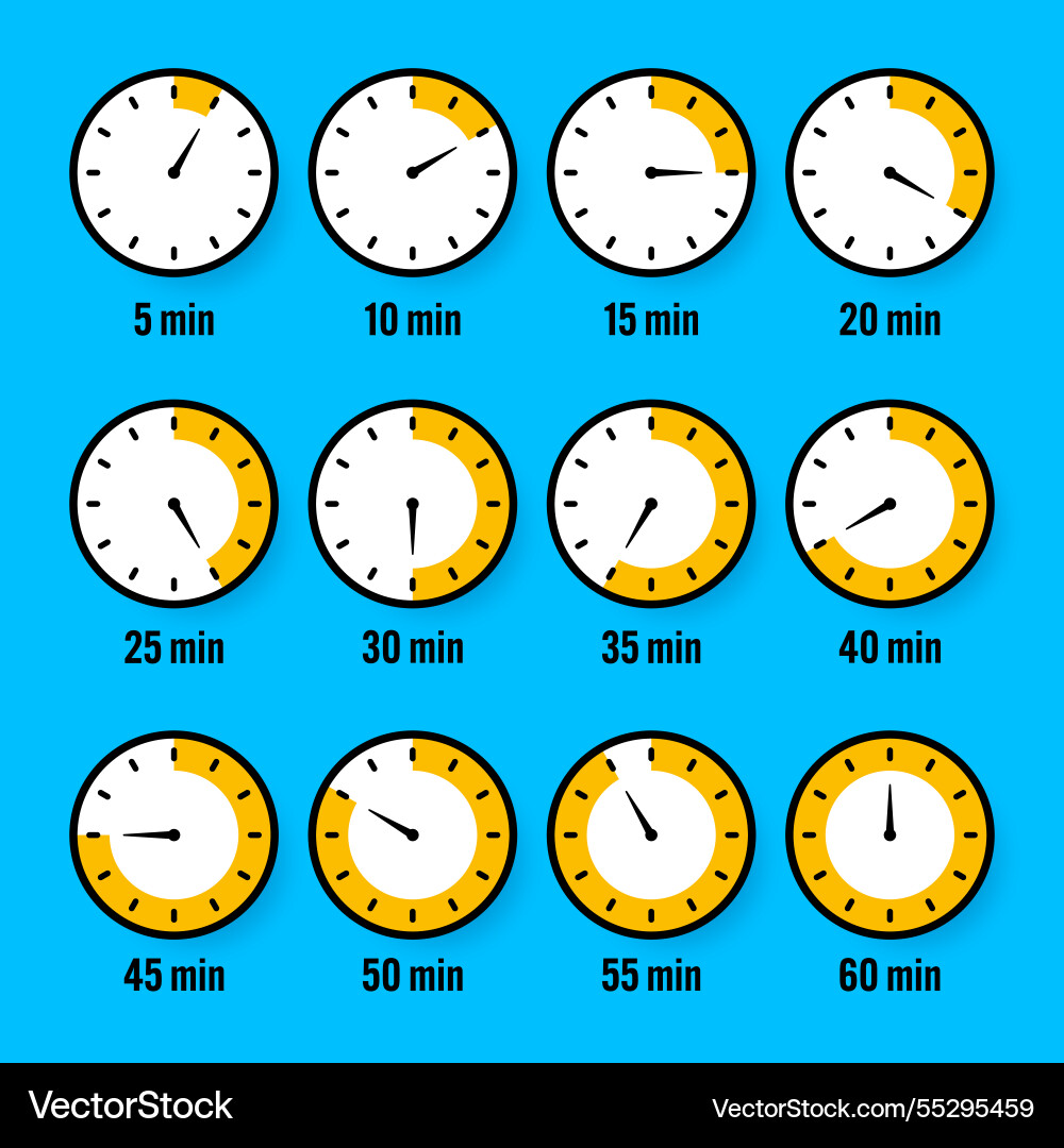 Stopwatch icons colorful simple chronometer time Vector Image