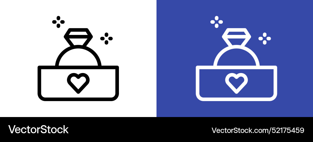 Wedding ring logo sign set outline Royalty Free Vector Image