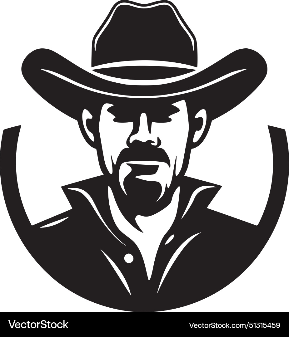 Western - black and white isolated icon Royalty Free Vector