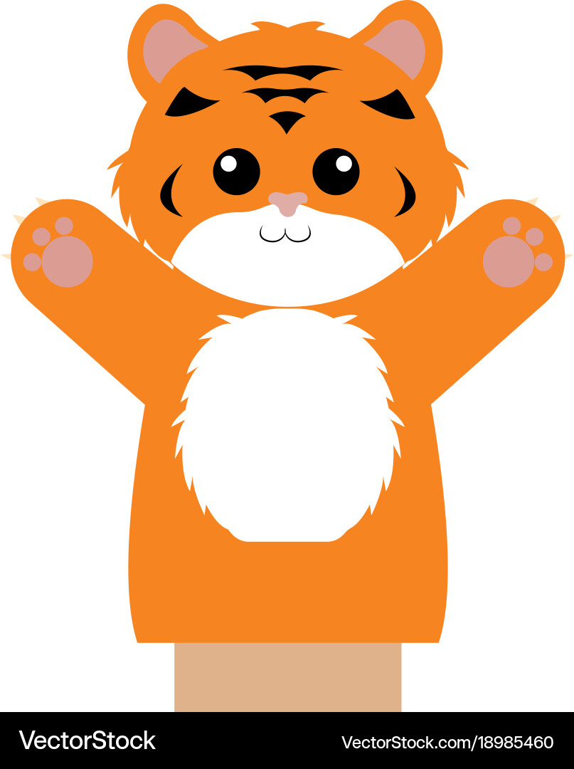Cute puppet animal Royalty Free Vector Image - VectorStock