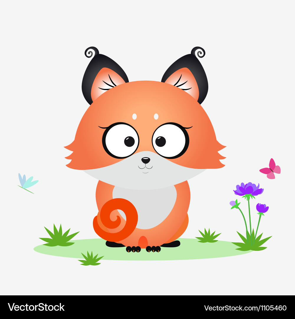 Fox cartoon Royalty Free Vector Image - VectorStock