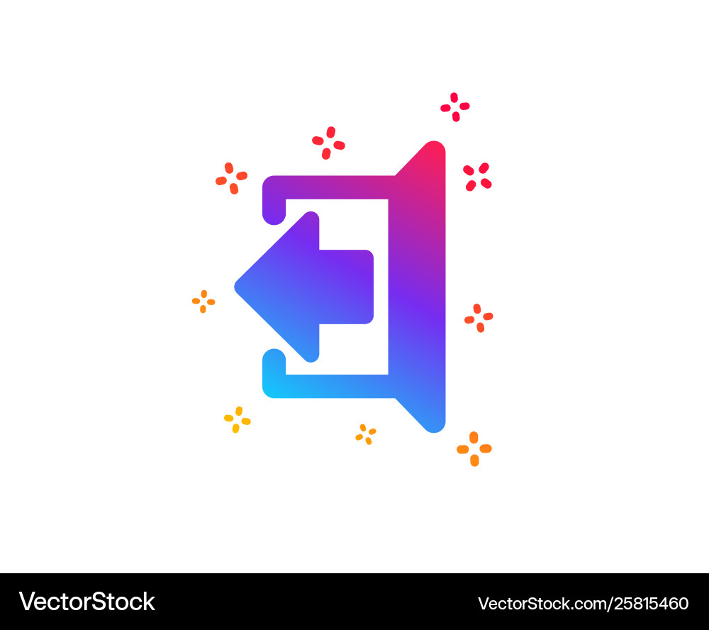 Logout arrow icon sign out Royalty Free Vector Image