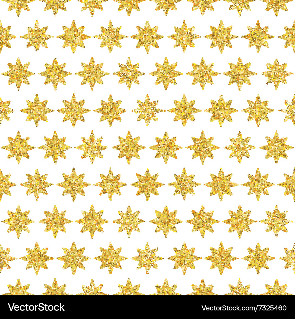 Retro Starburst Gold Glitter Pattern Royalty Free Vector