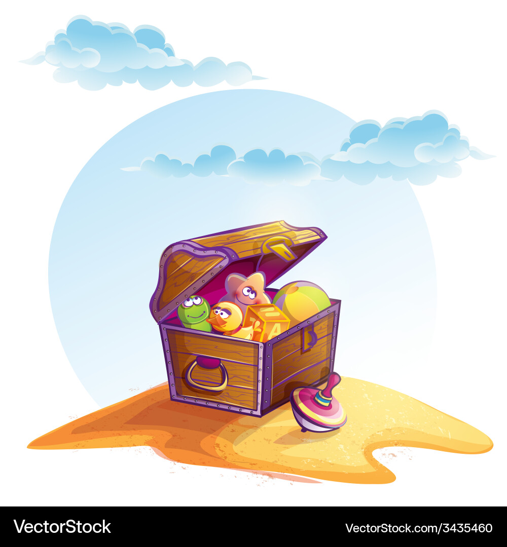 Treasure chest Royalty Free Vector Image - VectorStock