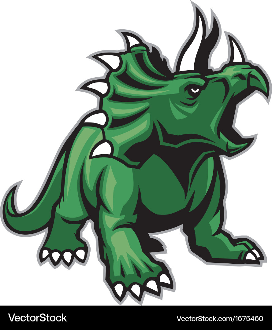 Triceratops Royalty Free Vector Image - VectorStock