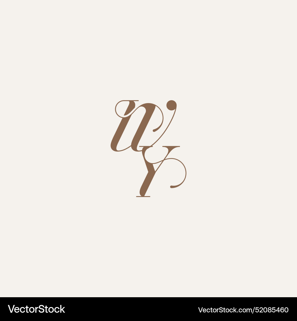 Wy letter wedding concept design ideas luxury Vector Image
