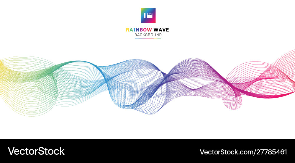 Abstract Rainbow Wave Background Royalty Free Vector Image